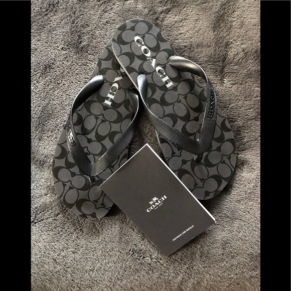 Coach | Shoes | Coach Slippers Black Coal | Poshmark